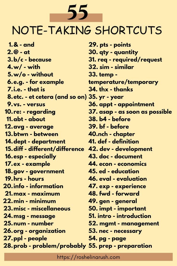 Note Taking Shortcuts – The Easy Way