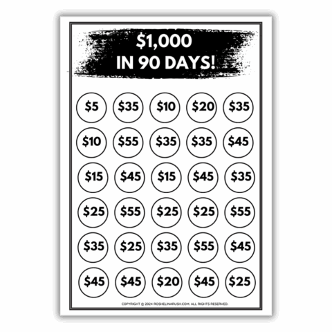 $1,000 In 90 Days Saving Challenge