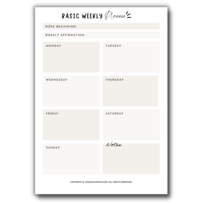 Basic Weekly Planner